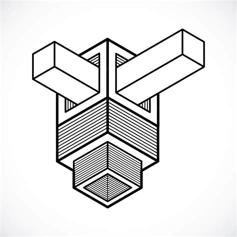 Premium Vector Abstract Three Dimensional Shape Vector Design Cube