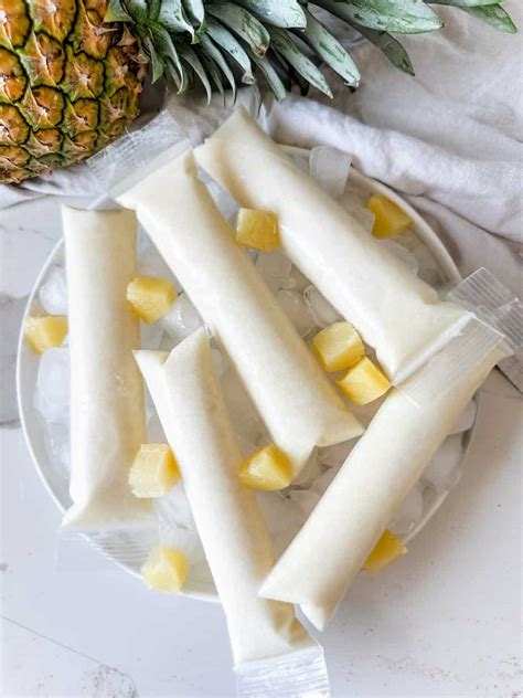 Boozy Pina Colada Ice Pops Lovely Delites