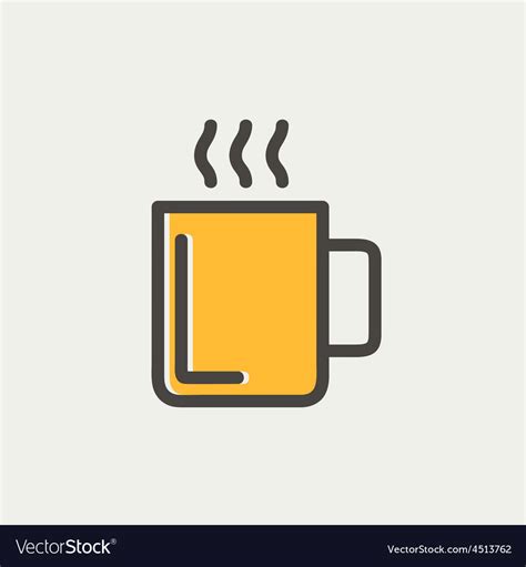 Mug Of Hot Choco Thin Line Icon Royalty Free Vector Image
