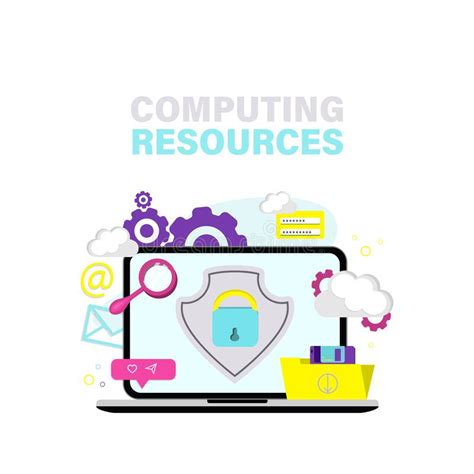 Business Technology Storage Server Connect To Cloud Computing Service Concept Flat Vector