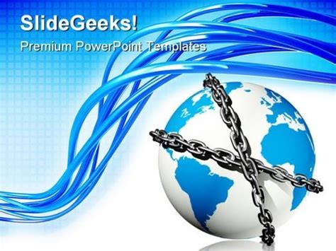 Chained World Globe Powerpoint Templates And Powerpoint Backgrounds 0311