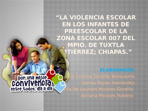 PPTX La Violencia Escolar En Los Infantes De Preescolar De La Zona