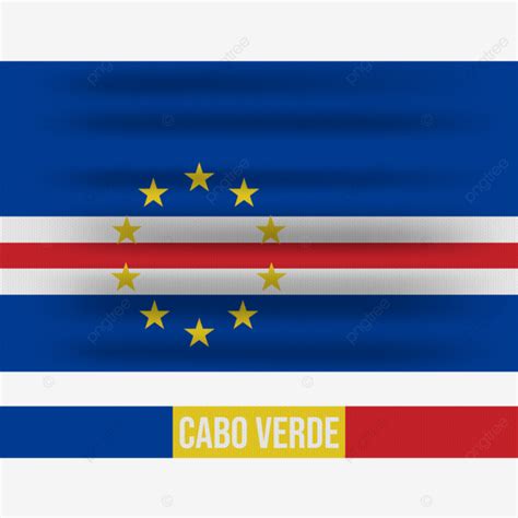 Waving Fluttering National Flag Of Cabo Verde Vector Closeup Cabo