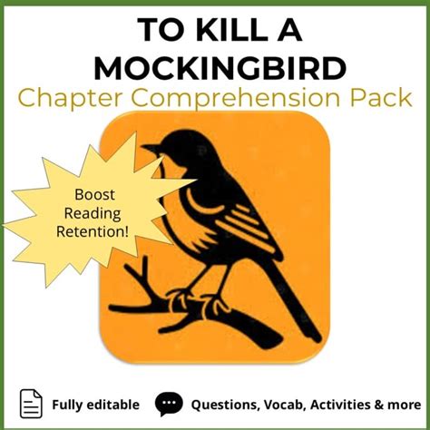 To Kill A Mockingbird Chapter Comprehension Pack By Teachaide Tpt