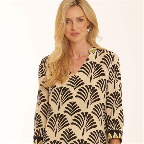 Pomodoro 42605 Fan Border Short Dress Lesley Ashworth