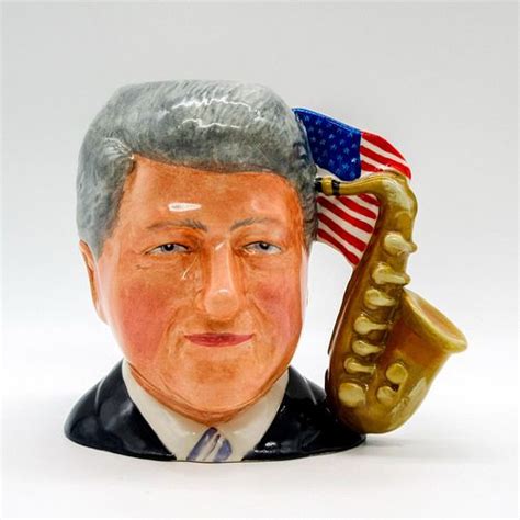 Royal Doulton Prototype Small Character Jug Pres Bill Clinton Sold At