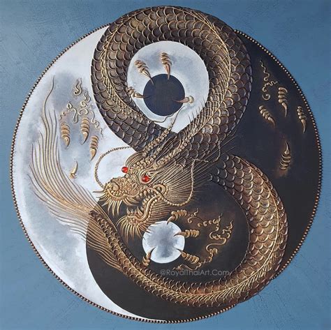 Yin Yang Chinese Dragon