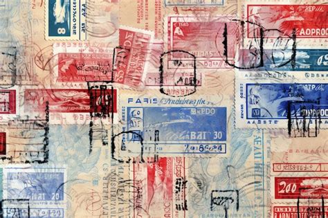 Premium Photo Passport Border Stamps Background