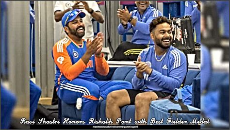 Ravi Shastri Honors Rishabh Pant With Best Fielder Medal Stepout2play