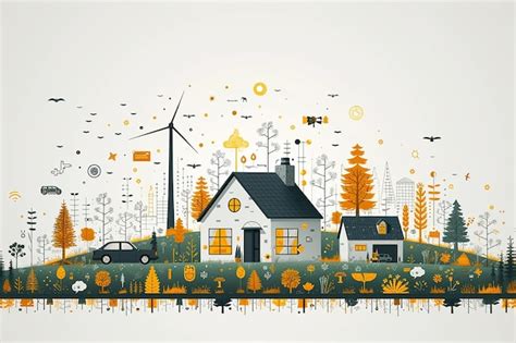Premium Photo Flat Vector Design Green Energy Concept