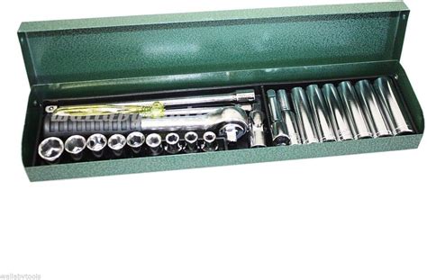 Arc Power 22pc 1 4 Drive Socket Set Sae Ratchet Nut
