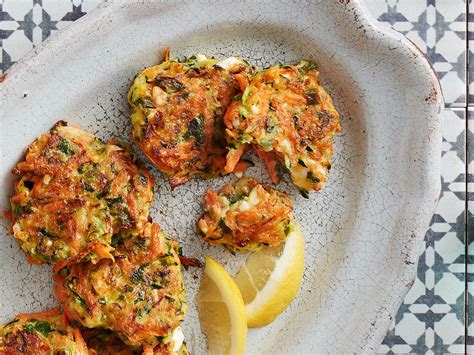 Carrot And Zucchini Fritters Recipe Chatelaine