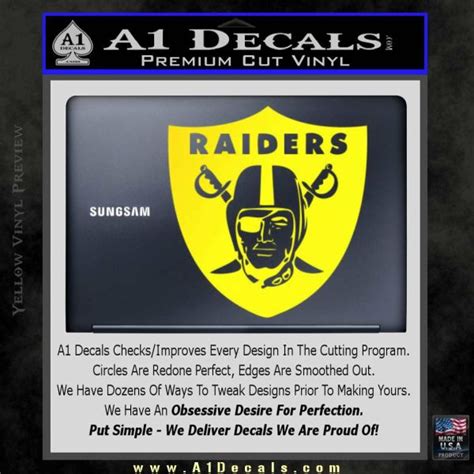 Oakland Raiders Decal Sticker Shield A Decals