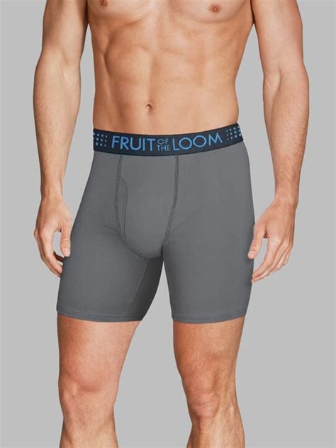 Mens Breathable Cotton Micro Mesh Boxer Briefs Assorted 3 Pack
