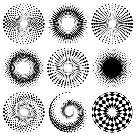 Golden Ratio Fibonacci Sequence Dot Pattern Stock Illustration