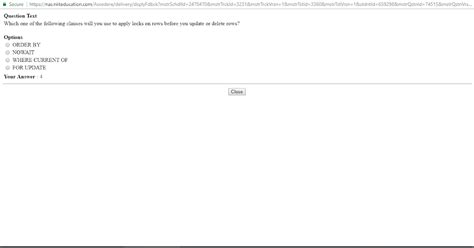 Niit Plsql Cycle Test 3 Solutions