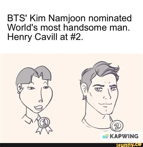 Bts Kim Namjoon Nominated Worlds Most Handsome Man Henry Cavill At