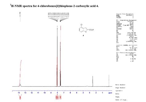 Organic Spectroscopy International 4 Chlorobenzo B Thiophene 2