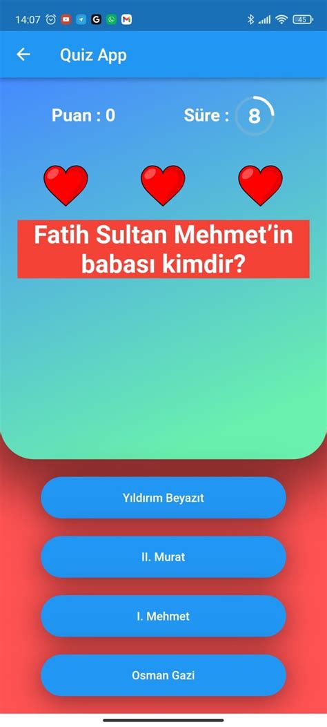 Github Ffurkanselcukquizapp Bilgi Yarışması