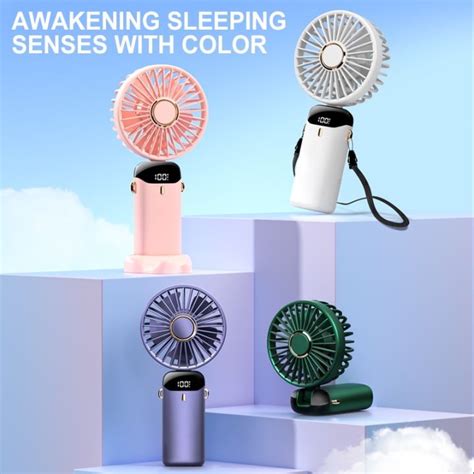 Goojodoq Kipas Angin Mini Fan Rechargeable Portable Usb Fan 3000mah 5