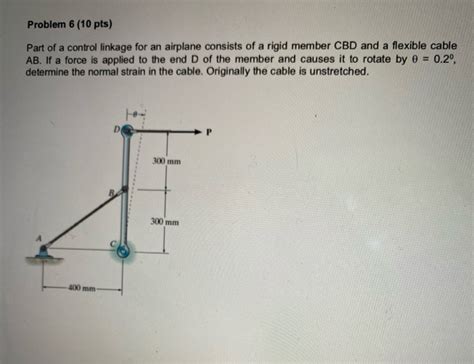 Solved Problem Pts Part Of A Control Linkage For An Chegg