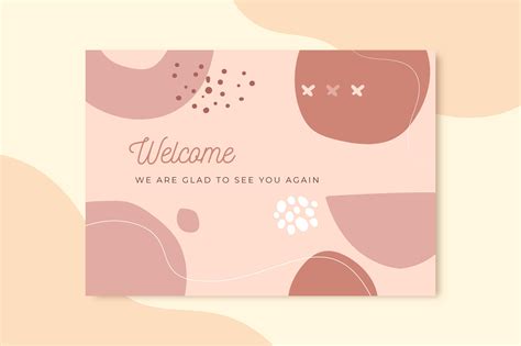 ウェルカムカードテンプレート 無料のベクター