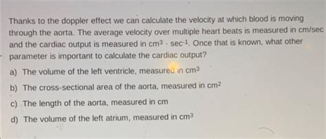 Solved Thanks To The Doppler Effect We Can Calculate The Chegg Com