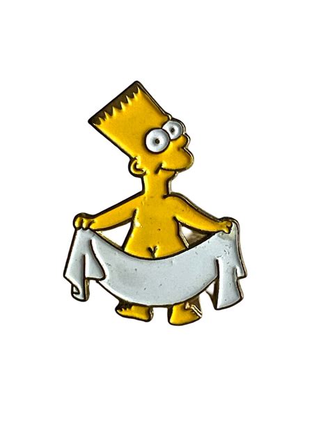 Vintage Bart Simpson Pin 90s Enamel Pin Badge Pinback Button Etsy