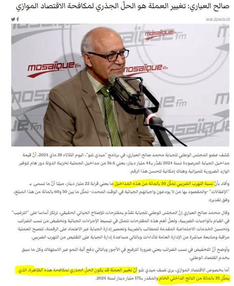 تغيير العملة هو الحلّ الجذري لمكافحة الاقتصاد الموازي الذي يمثّل 35