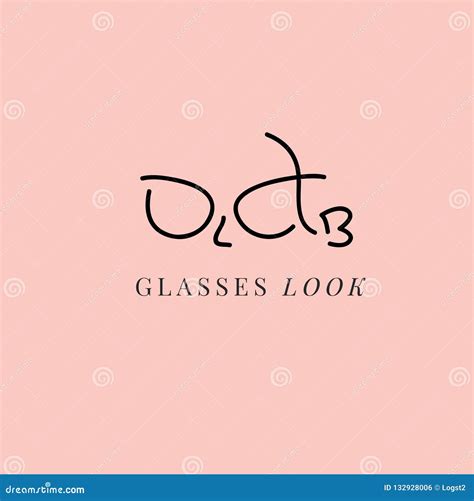 Looking Glasses Vector Logo Hand Drawn Glasses Emblem Stock Vector