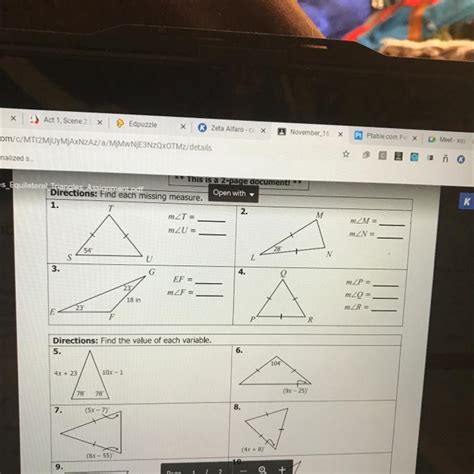 Unit Similar Triangles Homework Lesson Proving Triangles