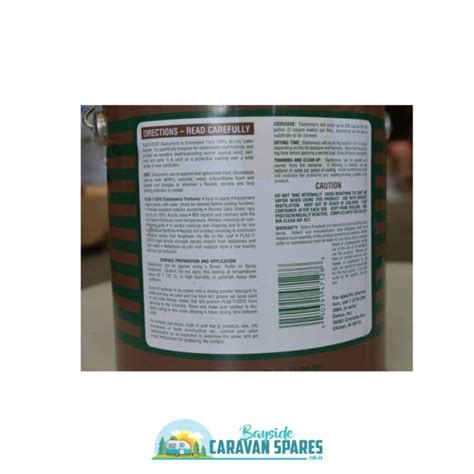 Elixir Plas T Cote Roof Sealer White 946ml Bayside Caravan Spares