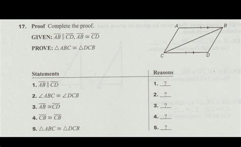 Solved B Proof Complete The Proof A Given Ab Cd Ab Chegg