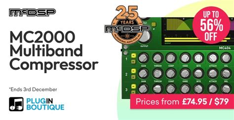 Mcdsp 25th Anniversary Sale Mc2000 Multi Band Compressor Up To 56 Off 🚀 R Plugindeals