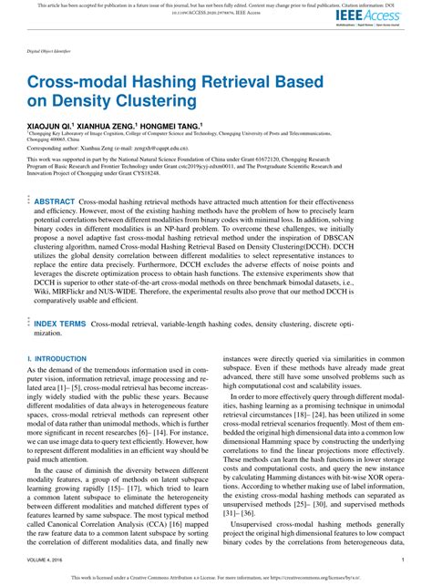 pdf cross modal hashing retrieval based on density clustering