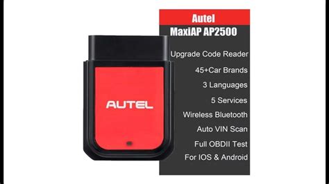 Autel MaxiAP AP2500 Upgraded AP200/AP200C/AP200H/AP200M Bluetooth OBD2 ...