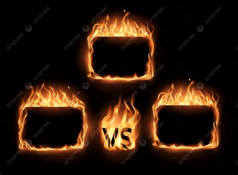 싸움 전투 경쟁 및 mma 스포츠를 위한 대 화재 프레임 벡터 불꽃 열 싸움 png 일러스트 및 벡터 에 대한 무료
