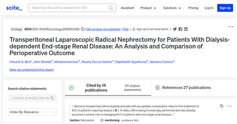 Transperitoneal Laparoscopic Radical Nephrectomy For Patients With Dialysis Dependent End Stage