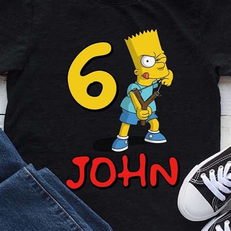 Custom Bart Simpson Shirt Etsy