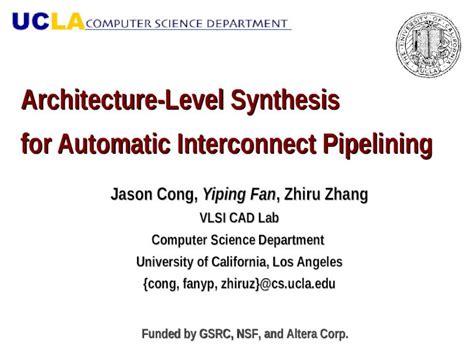 Ppt Architecture Level Synthesis For Automatic Interconnect