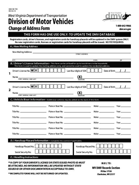 2019 2026 Form Wv Dmv 98 Trb Fill Online Printable Fillable Blank Pdffiller