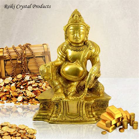 Buy Reiki Crystal Products Brass Lord Kuber Statue Of Wealth Vastu
