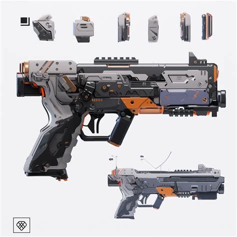 Game Art Design A Firearm And Weapon With Exploded By Gteengarden On