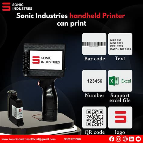 Buy Now Sonic Industries Plastic Body Handheld Coding Machine 12 7mm Tij