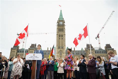 Pm Trudeau Takes Part In The Pride Flag Raising On Parlia Flickr