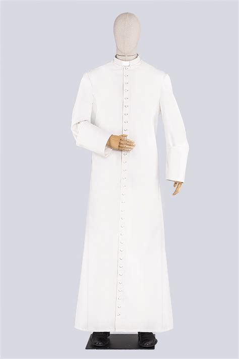 Cream Coloured Cassock Sk Light Polyester Cassocks Cream
