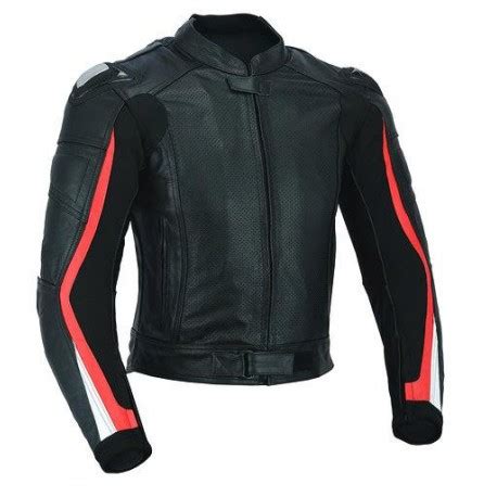 CHAQUETA DE CUERO FLUOR PARA MOTO UNISEX LVX97C RACER MARCA LOVO