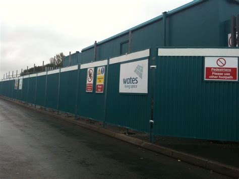 Wates The Site Boundary Hording Is Now Erected