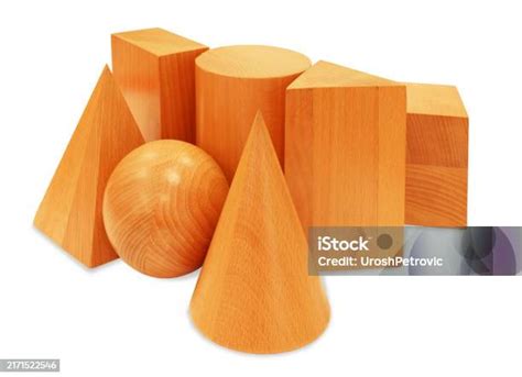 Wooden School Geometric Solids Triangular Prism Square Pyramid Cube Sphere Cone Cuboid Cylinder