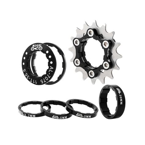 Black 16t Bibike Single Speed Conversion Kit With Cassette Spacers